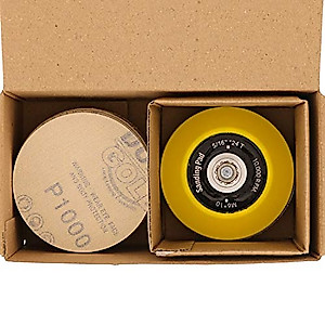 Dura-Gold - Premium - Variety Pack (40,60,80,120,220,320,400,600,800,1000) - 3" Gold Hook & Loop Sanding Discs for DA Sanders - Box of 50 Sandpaper Finishing Discs for Automotive and Woodworking