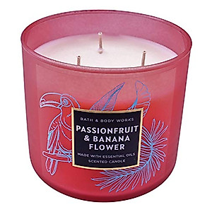 White Barn Bath and Body Works Passionfruit and Banana Flower 3 Wick Scented Candle 14.5 Ounce
