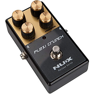 Briskdrop NUX Plexi Crunch Distortion Pedal Bundle with 2 Patch Cables, 6 Dunlop Picks, and String Winder Assorted Golden plexicrunch-psu 0