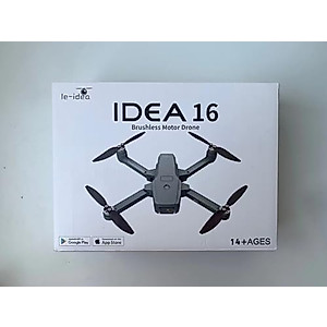 le-idea Drone with Camera 4K Brushless Motor 2 Cameras Drones for Adults 40km/h Max Speed Level 4 Wind Resistance 5GHz WiFi FPV Quadcopter for Beginners IDEA16