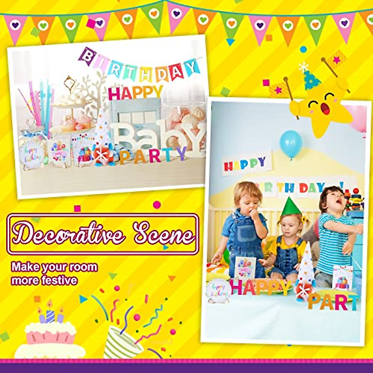 9 Pcs Farmhouse Birthday Gnome Tiered Tray Decor Set Birthday Gift Gnome Tiered Tray Doll Happy Birthday Party Wood Sign Farmhouse Beaded Garland for Farmhouse Kitchen Tiered Tray Birthday Party Decor