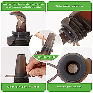 haakaa Silicone Feeding Spoon Attachment, Baby Food Dispensing Squeeze Spoon Top,BPA Free, Bite-Proof, Compatible with haakaa’s Silicone Yummy Pouches and Silicone Milk Storage Bags