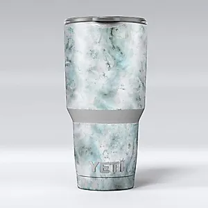 Design Skinz Marble Surface V2 Teal - Skin Decal Vinyl Wrap Kit Compatible with The Yeti Rambler Cooler Tumbler Cups