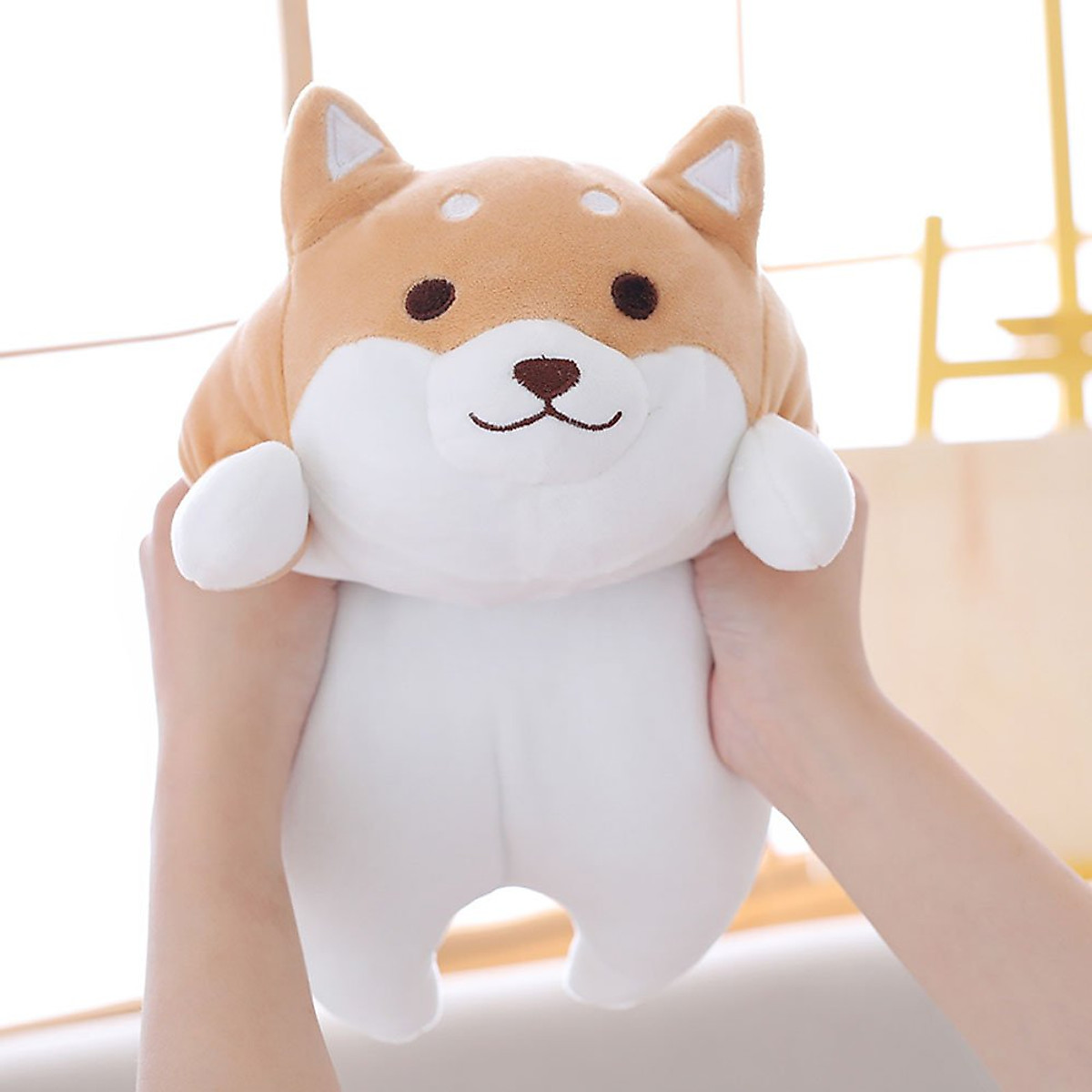 MISS TUTU Shiba Inu Dog Super Soft Plush Throw Pillow Lifelike Animal Pillows Plush Toy