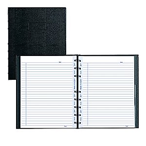 Blueline MiracleBind Notebook, Black, Lizard-Like, Hard Cover, 9.25" x 7.25", 150 Pages (AF9150.81)