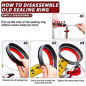 Sealing Ring for Dyson V11 Dust Bin, Dust Bin Top Fixed Seal for Dyson V15 SV14 SV15 SV22 Vacuum Cleaner, Gasket Replacement Parts for Dyson Dirt Cup, Rubber Seal for Dyson Dust Bin Accessories
