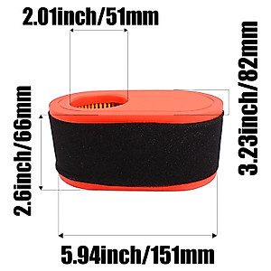 LIYYDS 2Pcs Filter Compatible with Craftsman Huskee MTD Troy Bilt 751-12260 937-05065 937-05065A 951-12256 951-12260 CC30 CC760 CC760ES LS27CC LS33CC CS2210 33904 LT1500 R1000 RER1000 T1000 T1200