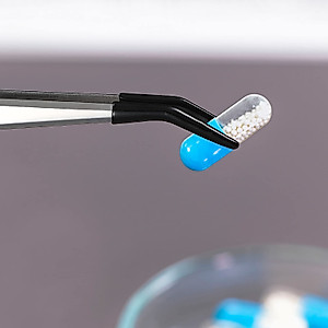 2 Pieces Tweezers with Rubber Tips Set PVC Rubber Coated Tips Bent and Straight Flat Tip Tweezers Stamp Coins Jewelry Hobby Crafts Industrial Electronic Tweezers Tools (Silver, Black)