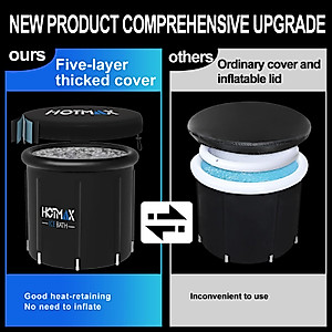 Ice Bath Tub for Athletes, 99 Gal 8-Leg Cold Plunge Tub for Recovery, Portable Ice Plunge Bathtub for Adult, Ice Tub Outdoor for Cold Water Therapy