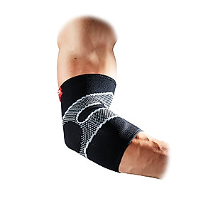 McDavid Level 2 4 Way Elastic Elbow Sleeve with Gel Buttresses, Black, Large