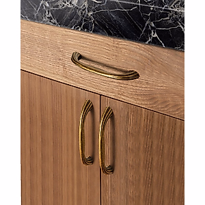 Goo-Ki Kitchen Cabinet Knobs Vintage Brass,6-Pack Zinc Alloy Drawer Knobs Dresser Pulls Single Hole,Antique Brass Drawer Furniture Knobs for Dresser Drawers 1011-GT-DAN