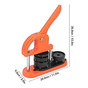 Badge Button Press Machine, Detachable Button Maker Machine Labor Saving Easy to Use Accurate Positioning High Success Rate with Circle Cutter for Homemade (25mm)