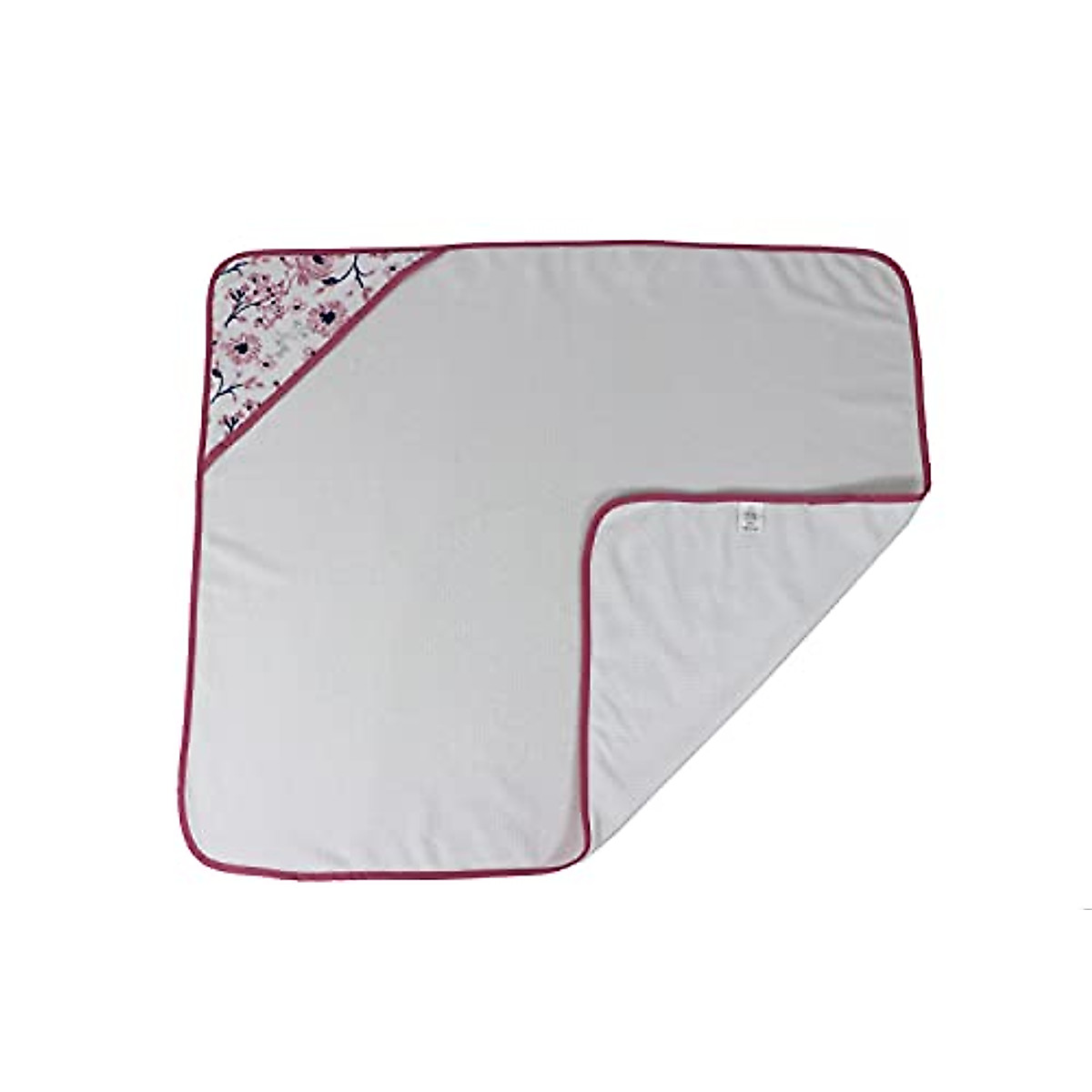 Cudlie Buttons & Stitches Baby Girl 3 Pack Rolled/Carded Hooded Towels in Crisp Blossom Print (GS71728)