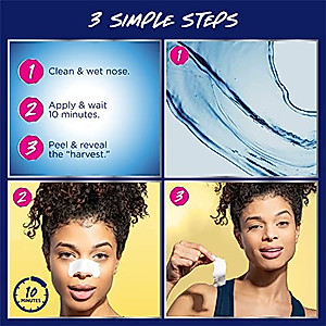 Bioré Nose+Face Blackhead Remover Pore Strips, 12 Nose + 12 Face Strips for Chin or Forehead, Deep Cleansing with Instant Blackhead Removal and Pore Unclogging, Non-Comedogenic Use, 24 Ct Value Size