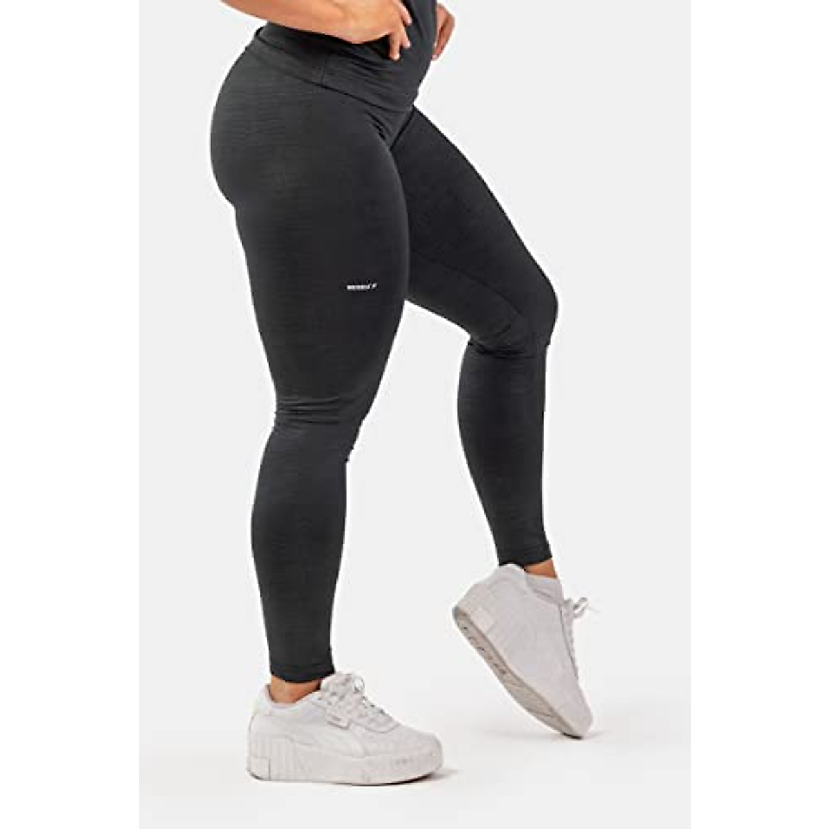 NEBBIA Python Snakeskin High-Waist Leggings 407 Black