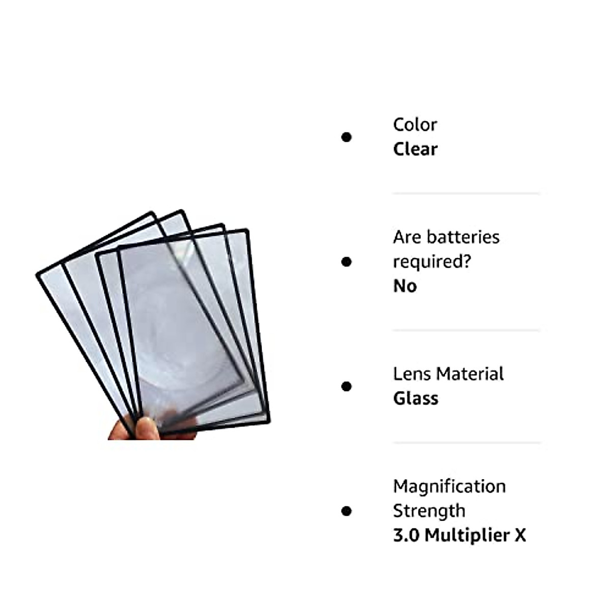 4pcs Page Magnifier for Reading, 3X Magnifying Lens Sheet/Bookmark Flat Magnifier Lenses Lay on Page, Magnifying Fine Print, Flexible Lens, by HYMAOME