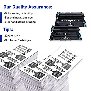DR820 DR-820 Drum Unit 2-Pack: Compatible Black DR 820 Drum Replacement for Brother HL-L6200DW MFCL5850DW MFC-L5900DW MFC-L6700DW MFC-L5800DW HL-L6400DW HL-L5200DW HL-L5100DN Printer
