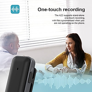 ZAQE 64 GB Digital Voice Recorder Bluetooth 400 Hours Recording Capacity Noise Reduction One-Touch Recording Voice Recorder for Lecturing, Interview, Meeting (Black)