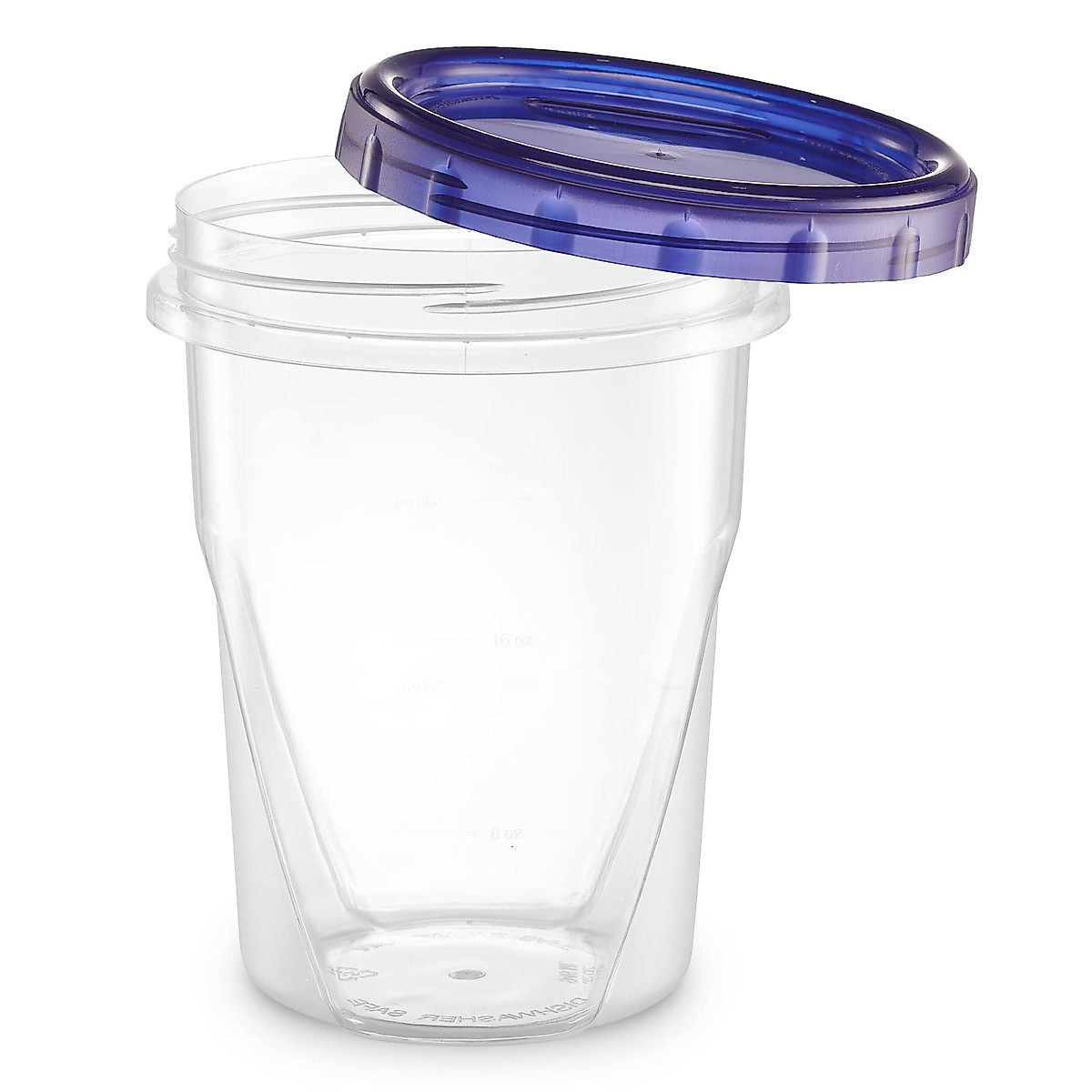 ELEGANT DISPOSABLES Twist Top Food Storage Containers 32 oz 12 Pack Plastic Freezer Storage Containers Leakproof Reusable with Screw on Colored Lids 3 Colors