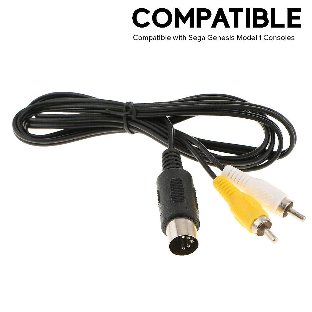 Wiresmith Standard RCA AV Composite Cable for Sega Genesis Model 1 Original