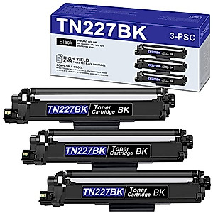 ALUMUINK Super high Yield 3 Pack Black TN-227BK TN227BK Toner Cartridge Compatible Replacement for Brother MFC-L3770CDW MFC-L3750CDW HL-L3290CDW HL-L3270CDW 3550ci 3551ci Printers by HNSMGS