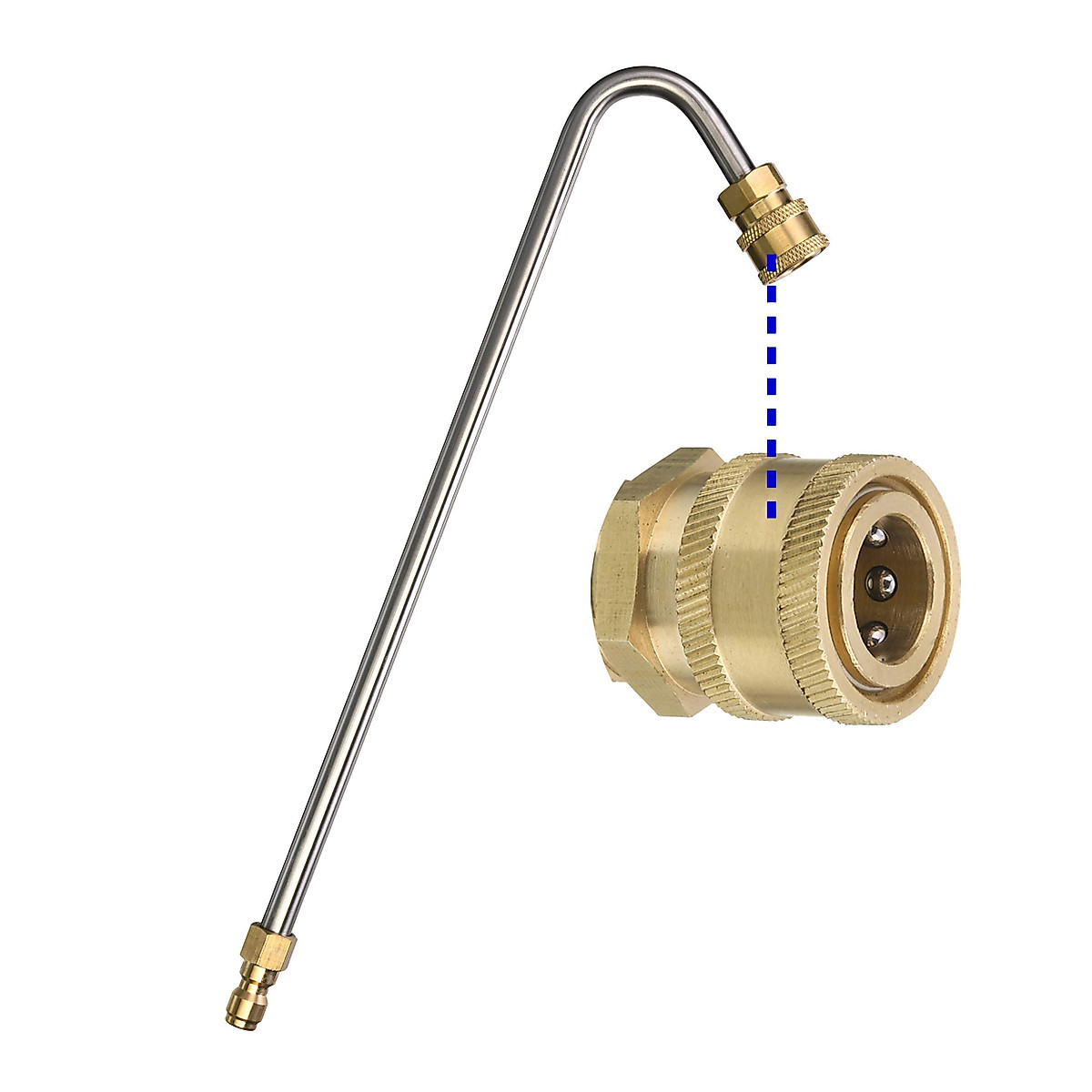 M MINGLE Pressure Washer Gutter Cleaner Attachment, Short Pressure Washer Gun for Hot and Cold Water, 10 Nozzle Tips