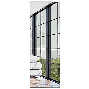 TuHome White Modern Engineered Wood LETO Wall Mounted Shoe Rack with Mirror