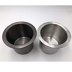 Pack of 1 Stainless Steel Drop-in Cup Drink Holder Poker Table Drink Holder (Black)