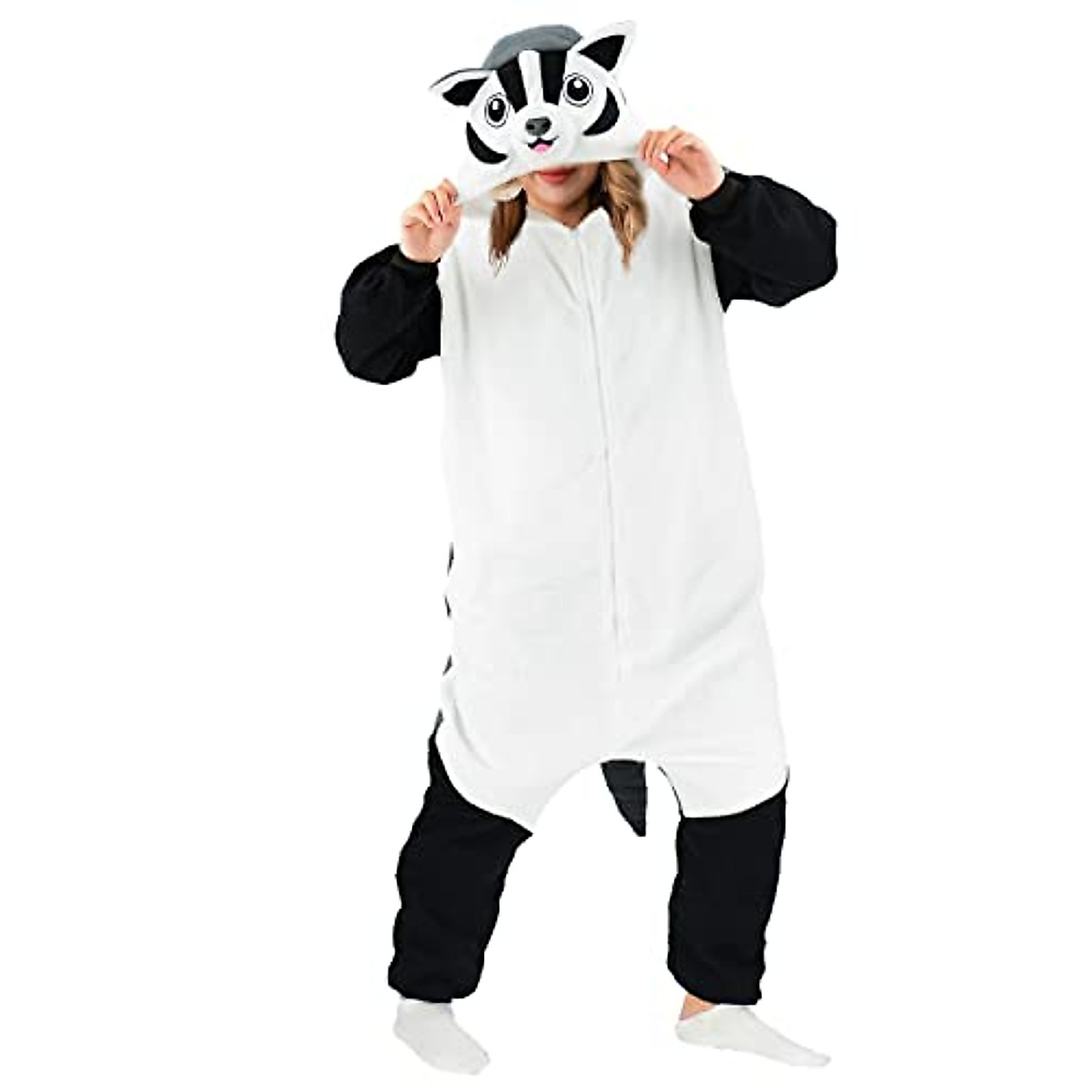 vavalad Animal Onesie Adult Animal Pajama One Piece Animal Costume Halloween Cosplay Sleepwear Homewear Christmas for Men Women