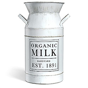 Barnyard Designs Decorative Milk Can Rustic Primitive French Country Home Decor 11” x 6”