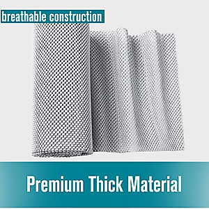 Shelf Cabinet Liner, Drawer Liners Non-Adhesive 12 in X 20 Ft, Strong Grip Non Slip Shelving Liner for Kitchen Cabinets, Easy Install Storage, Drawers, Shelves Kitchenware Tableware Light Gray Liners