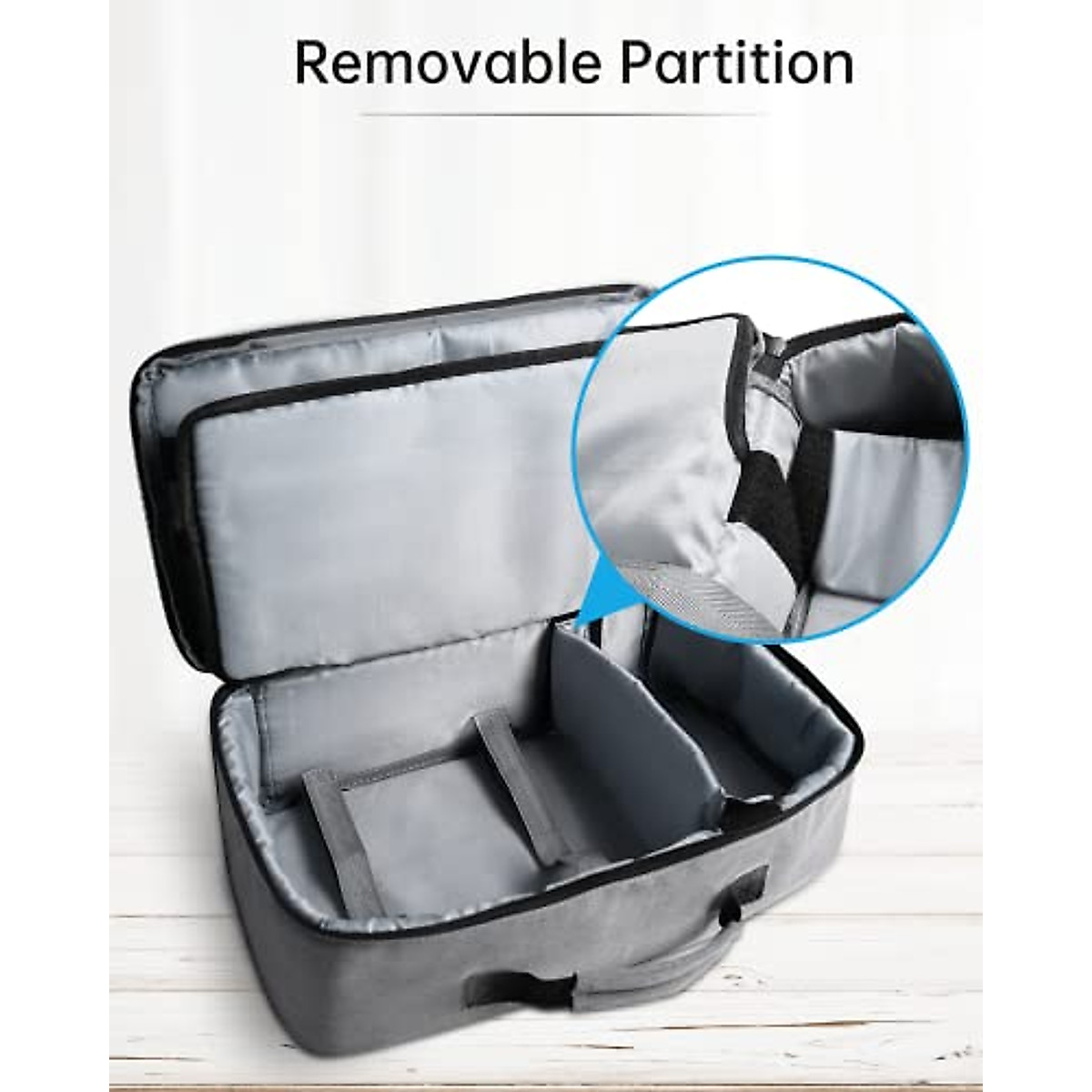 Projector Case, smanic Projector Travel Carrying Bag with Adjustable Shoulder Strap & Compartment Dividers for for Acer, Epson, Benq, LG, Sony (Large)