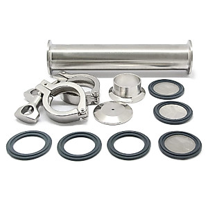QiiMii Stainless Steel 304 Vacuum Chamber Tube, Open Blast Extractor, 45 Gram (Tube Length 6")