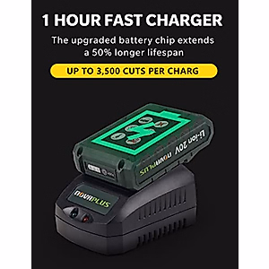 NOVAPLUS Cordless Pruning Shears, 20V Electric Pruner with Two 2000mAh Lithium-Ion Batteries, 30mm(1.2") Power Pruner Shears for Gardening