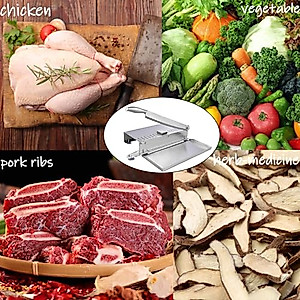 SJDFK Manual Bone Meat Slicer,Stainless Steel Cutter Machine,Rib Fish Chicken Beef Cutting Machine for Home Cooking and Commercial 15.3 In