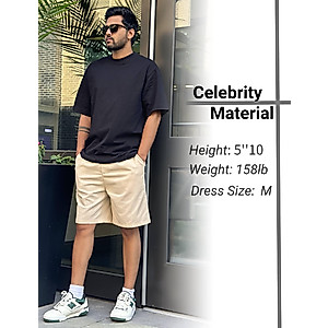 COOFANDY Mens Linen Slim Fit Drawstring Casual Shorts Beach Party Jogger Running Khaki