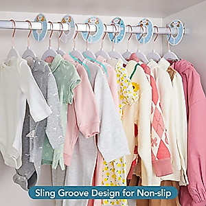 Smartor Premium Velvet Baby Hangers for Closet 50 Pack, 11.8" Safe Durable Baby Clothes Hangers for Nursery with 6 Pcs Closet Dividers, Sturdy Felt Hangers for Toddler/Infant/Kids/Childrens - White