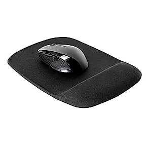 STAPLES 24339943 Mouse Pad with Gel Wrist Rest Black (53326)