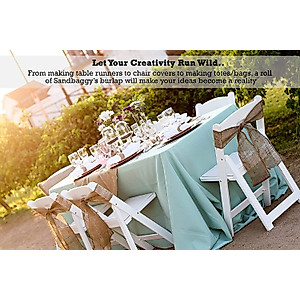 Sandbaggy Burlap Fabric Roll | 1 Roll - 40 inch Width by 300 ft Length | 30% Thicker Than Competition | Constructed from Industrial Grade Burlap Fiber | Great for Home Decor & Weddings, Plant Covers