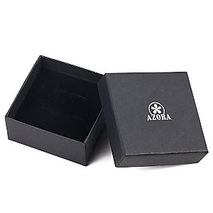 AZORA Turquoise Stone Leather Wrap Bracelet Feather Cuff Bracelets Bohemian Woven Bracelet for Women Gift Brown