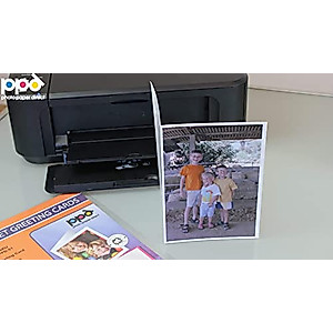 PPD Inkjet Large Matte Photo Quality Printable Greeting Cards LTR 8.5x11 folding to 5.5 x 8.5 53lbs 210gsm 9mil With Envelopes x 50 Sheets (PPD049-50-Env)
