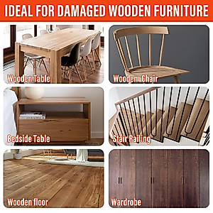 SMAPHY Wood Putty Filler, White Wood Filler Putty, Wood Filler Paintable, Stainable, Sandable can Quickly Repair Holes, Cracks, Chips and Scorched Areas of Wooden Furniture(9.87 Ounce)