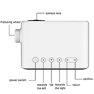 CXDTBH New YG280 LED Mini Projector 480*272 Pixels with /Audio Interface Portable Projection Home Media Player ( Color : White-Dinosaur Doodle4 )