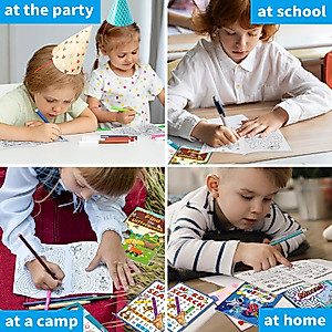 Kalysky 24 Mini Activity Books for Kids Party Favors ages 4-8 8-12,Fun and Challenges include Mazes, Dot to Dot,Word Search, Word Scramble and More for Goodie Bag Stuffer Classroom Activity