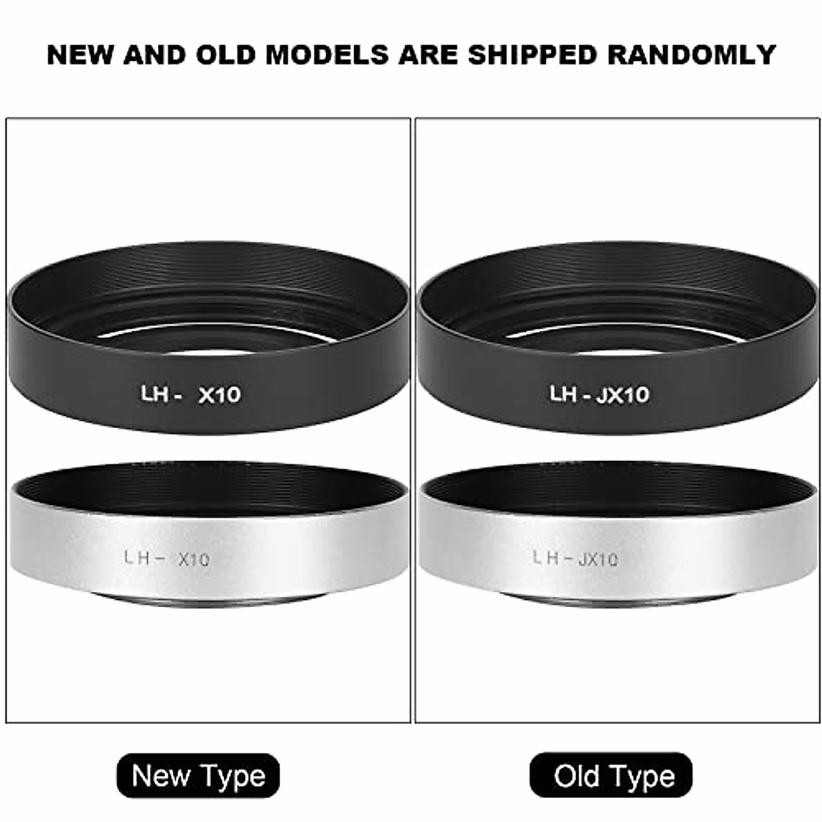 GOSHYDA Camera Lens Hood,Beautiful Appearance Hollow, Metal Compact Detachable, 52mm, with Centre Pinch Lens Cap, for Fuji X10/X20/X30(Black)