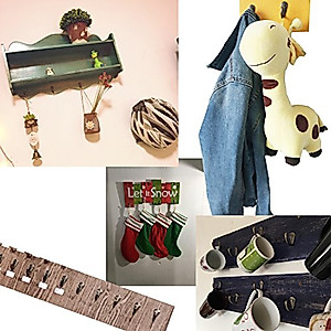 Gutapo Coffee Cup Hooks 20pcs Vintage Bronze Hooks Door Wall Closet Mounted Single Hook Hangers for Robe Coat with 46pcs Screws