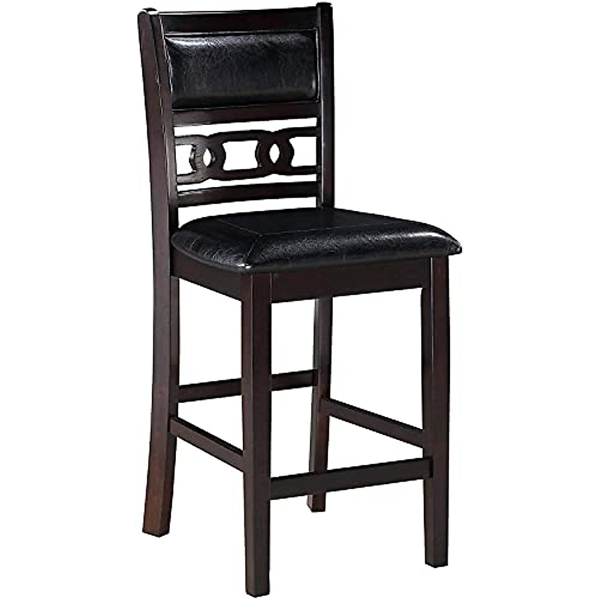 New Classic FURNITURE Gia 5-Piece Table with Four Chairs, Inch, 42" Counter Set, Ebony