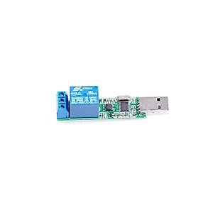KNACRO 1-Channel CH340 5V Relay Module with Square USB Male Interface Plug and Play