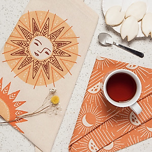 Danica Studio Soleil Cotton Linen Blend Kitchen Towel 18 x 28 inches, Set of 2