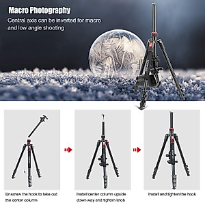 70 Inch Tripod for Camera,Stable Aluminum Travel Tripod, Photography Tripod with 360 Degree Ball Head and Carry Bag, Camera Stand for Ring Light & Canon Nikon Sony DSLR